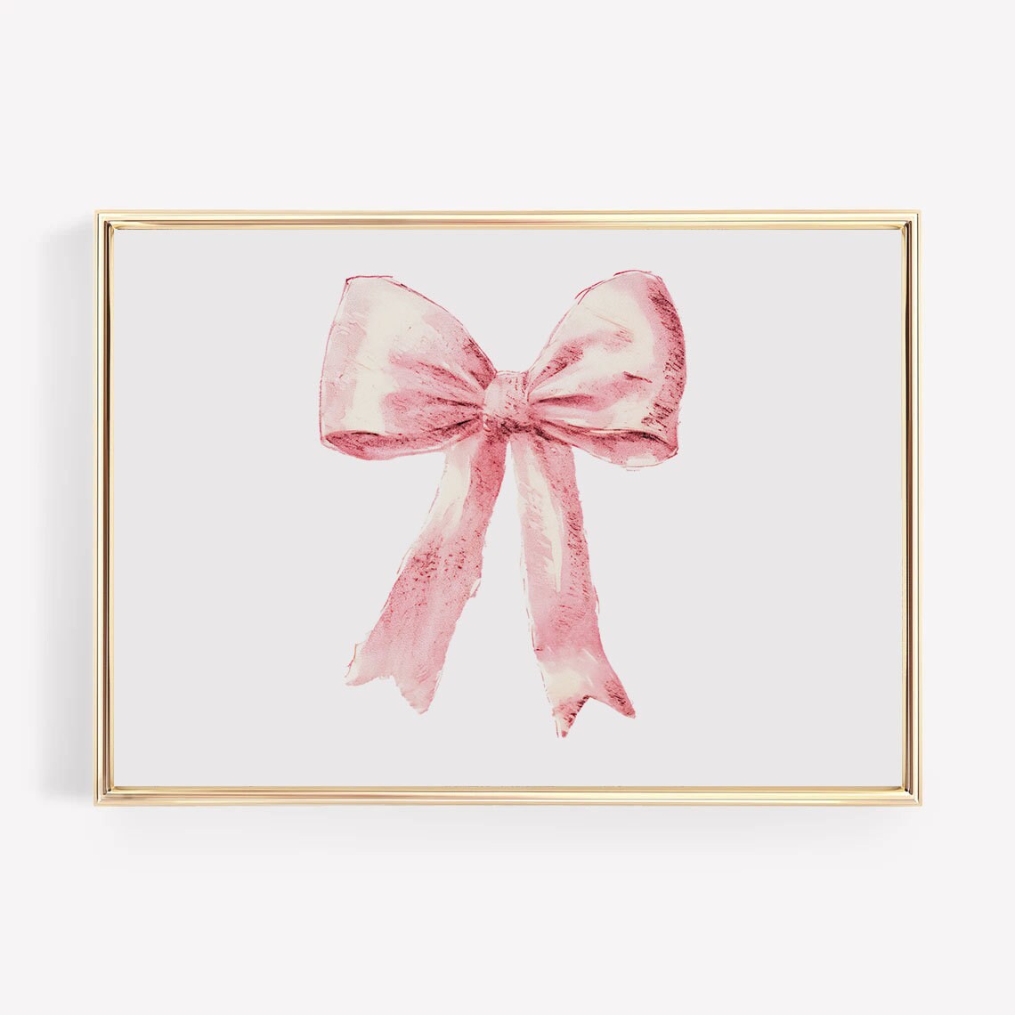 Preppy Pink Bow Printable, Retro Girly Download, Horizontal Fashion ...