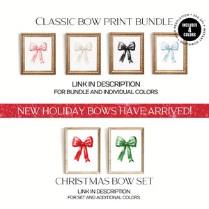 Blue Bow Print Preppy Art Bow Painting Preppy Dorm Prints Aesthetic ...