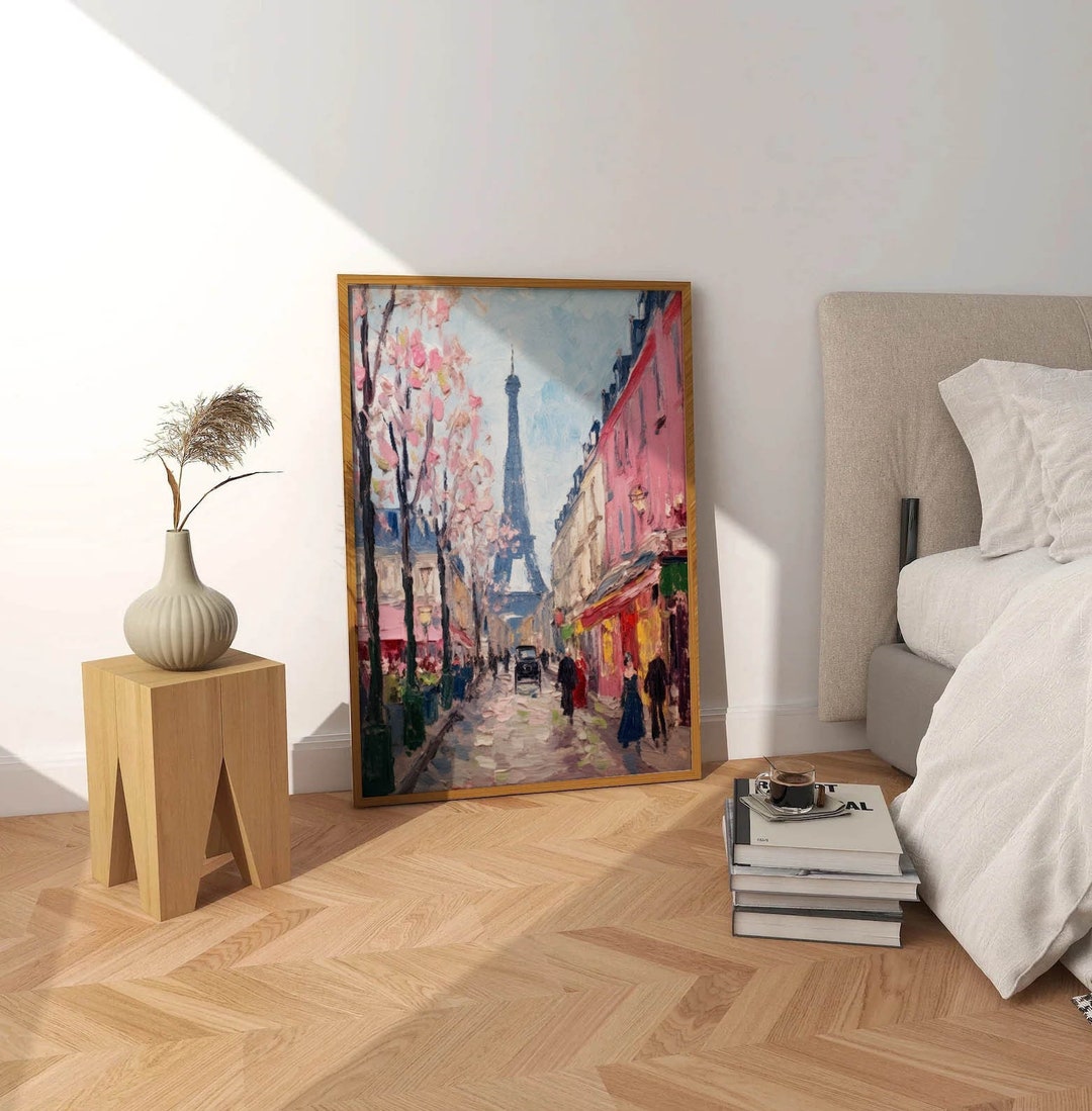 French Art Print France Travel Poster Paris Summer Eiffel - Etsy