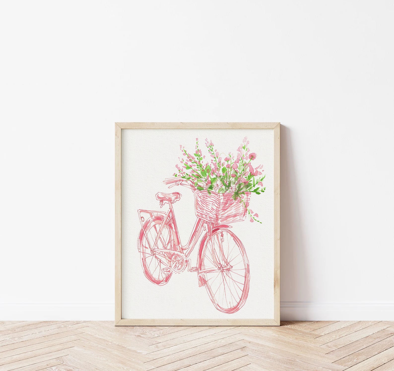 Retro Spring Floral Print, Giclee Fine Art Print, Girly Room Decor ...
