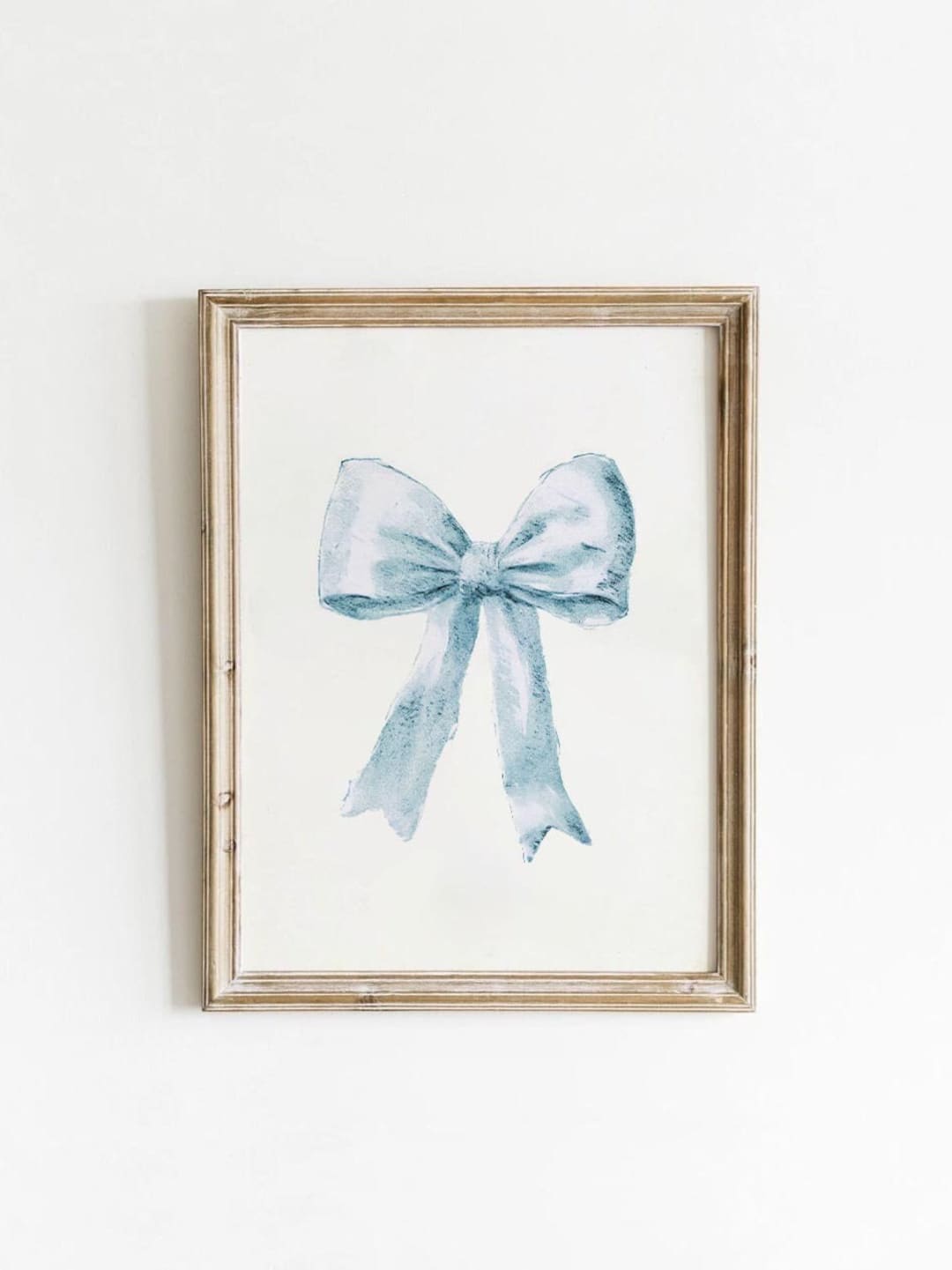 Blue Bow Print Preppy Art Bow Painting Preppy Dorm Prints Aesthetic ...