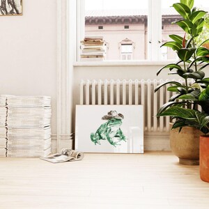 Retro Cowboy Frog Download, Horizontal Western Wall Art, Original ...