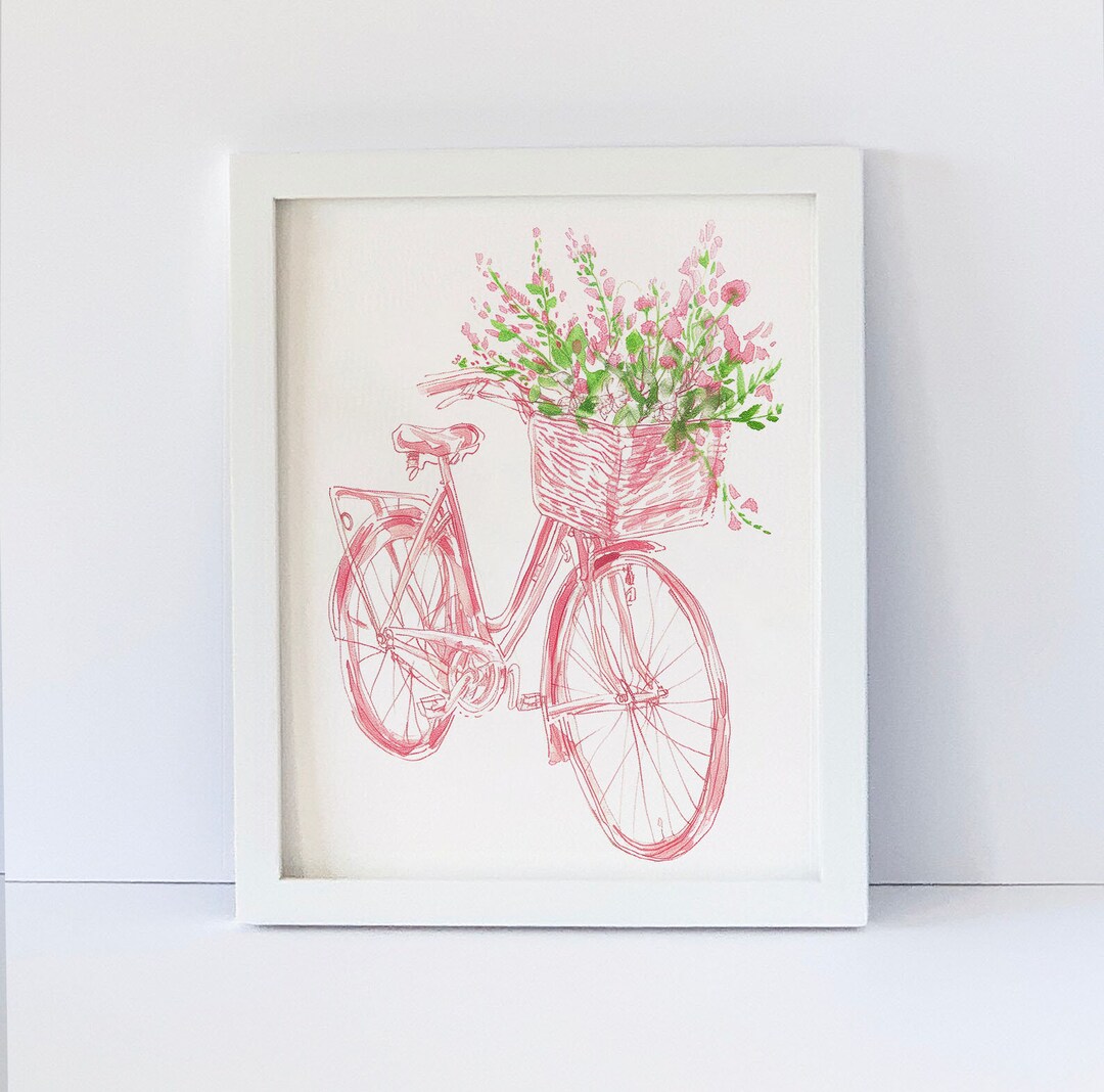 Retro Spring Floral Print, Giclee Fine Art Print, Girly Room Decor ...