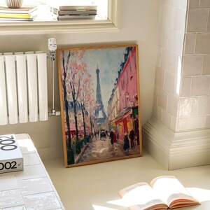 French Art Print France Travel Poster Paris Summer Eiffel Tower ...