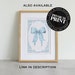 Blue Coquette Bow Printable, Vintage Girly Wall Art, Preppy Aesthetic ...