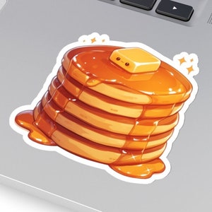 Kawaii Pancake Sticker Pancake Sticker Cute Sticker Vinyl Sticker Food ...