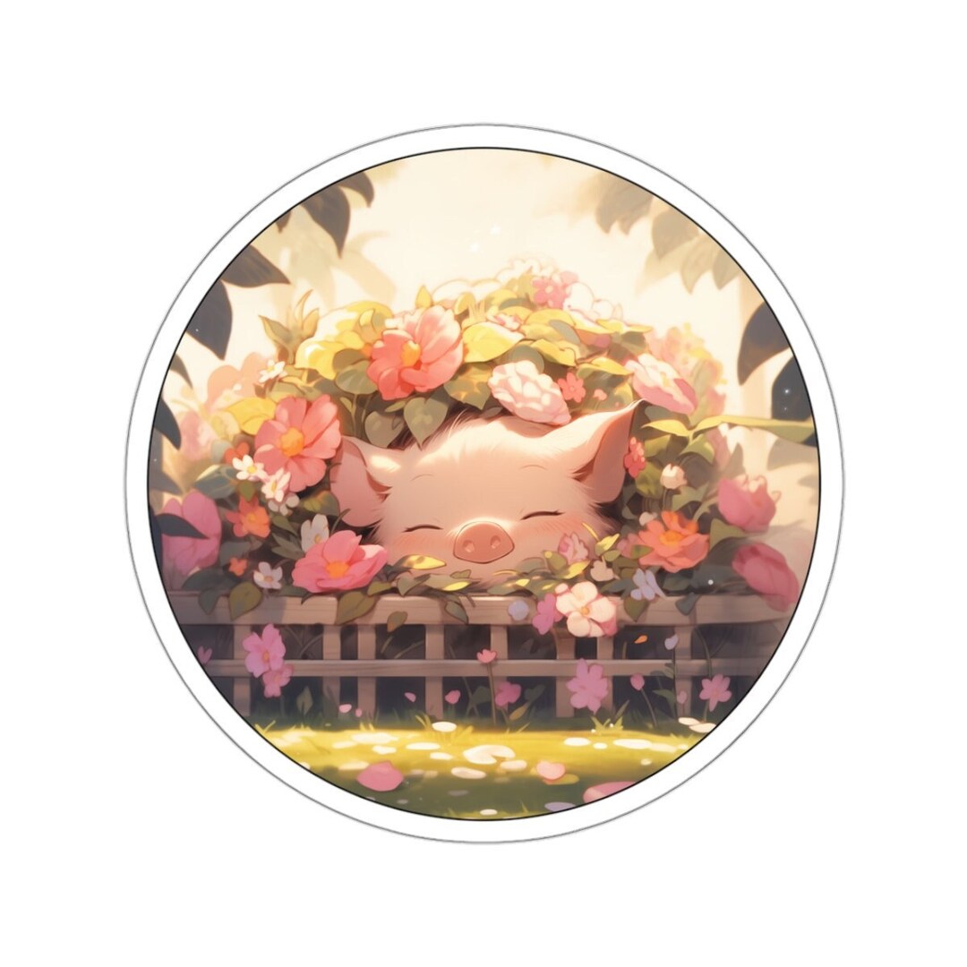 Piggy Sticker Baby Pig Sticker Cute Pig Sticker Pig Sticker Decal ...