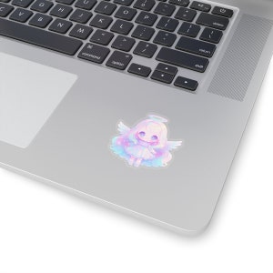 Pastel Kawaii Anime Angel Sticker - Cute Manga Chibi Angel Decal ...