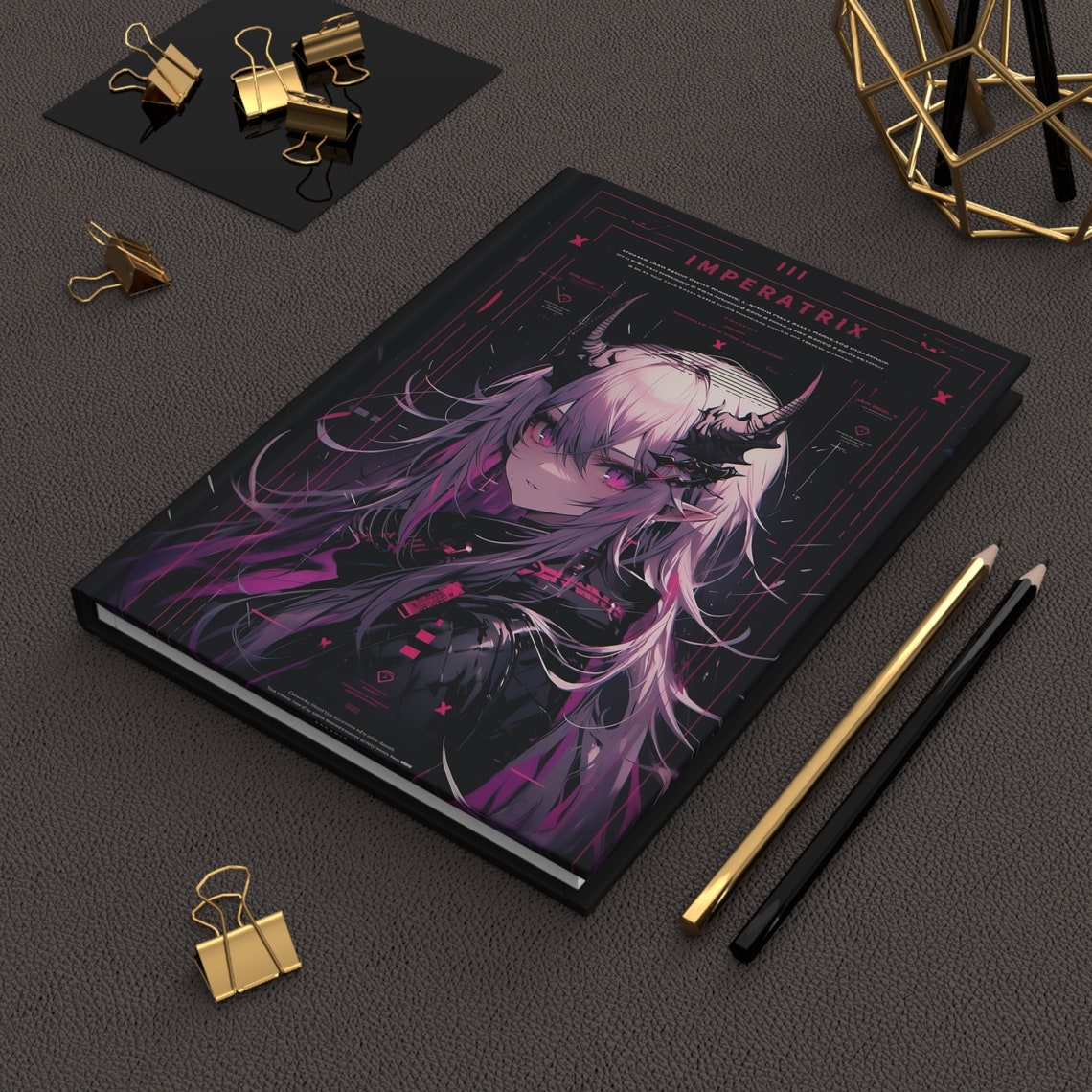 Anime Art Journal Anime Girl Notebook Anime Gift Dream Journal Demon ...