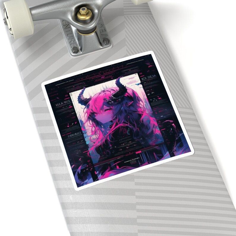 Anime Sticker Demon Girl Sticker Anime Waifu Sticker Anime Aesthetic ...