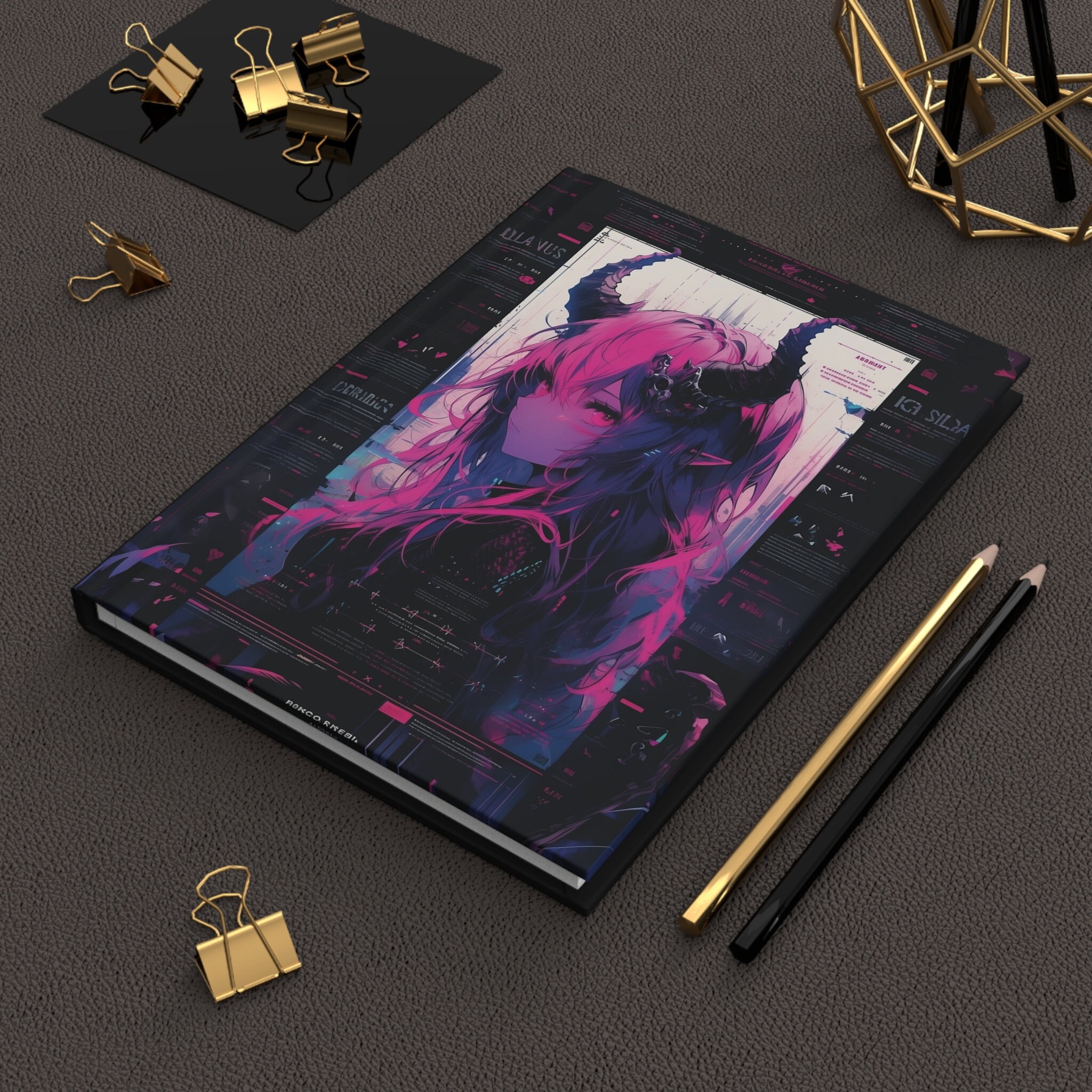 Anime Art Journal Anime Girl Notebook Anime Gift Dream Journal Demon ...