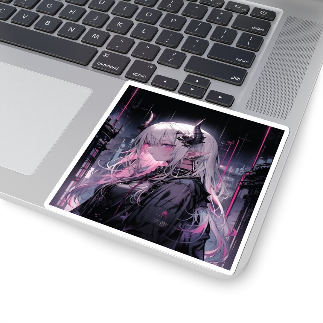 Anime Sticker Anime Aesthetic Sticker Waifu Sticker Demon Girl Sticker ...