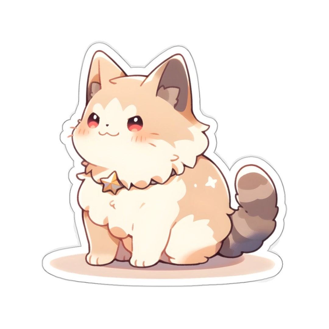 Cat Sticker Cute Sticker Kitty Sticker Cat Stickers Cat Gift - Etsy