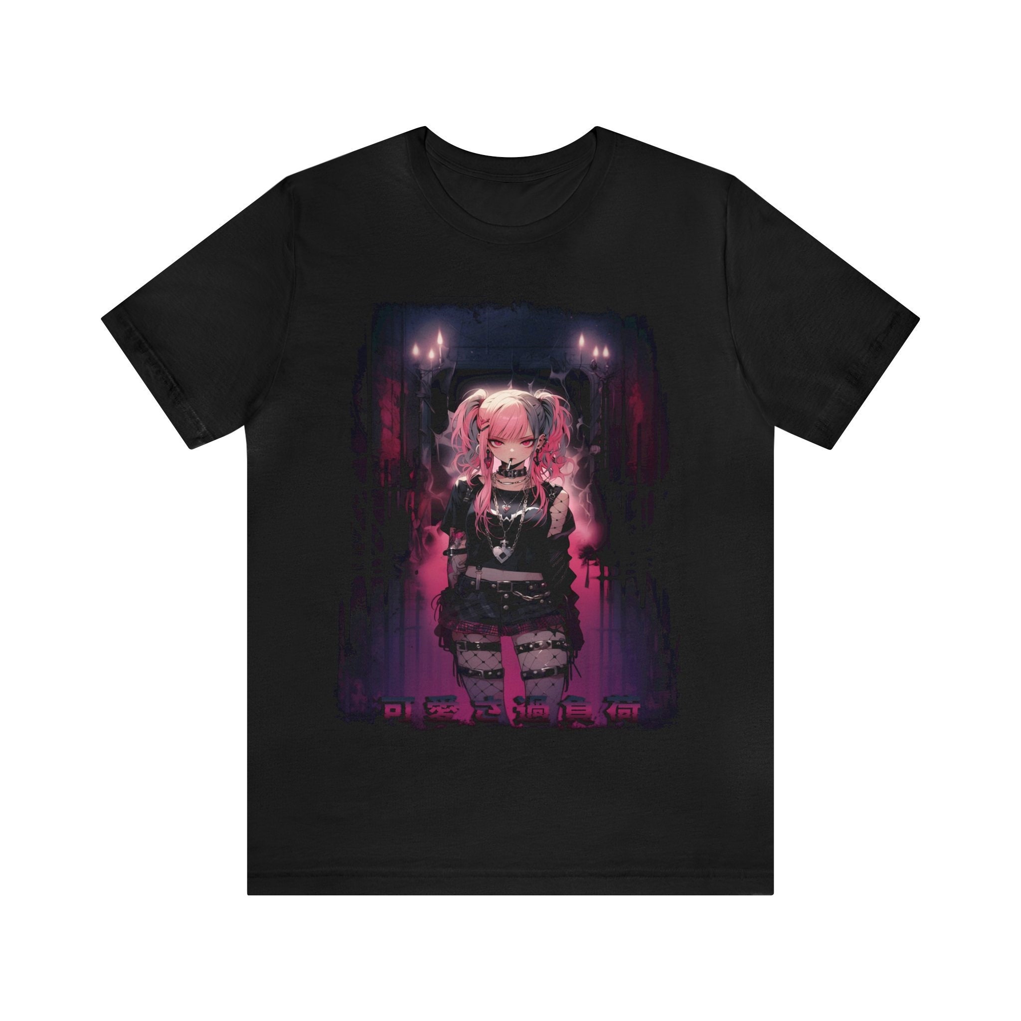 Anime Tee Punk Girl Anime Tshirt Waifu T-shirt Anime Art Tee Cyberpunk ...