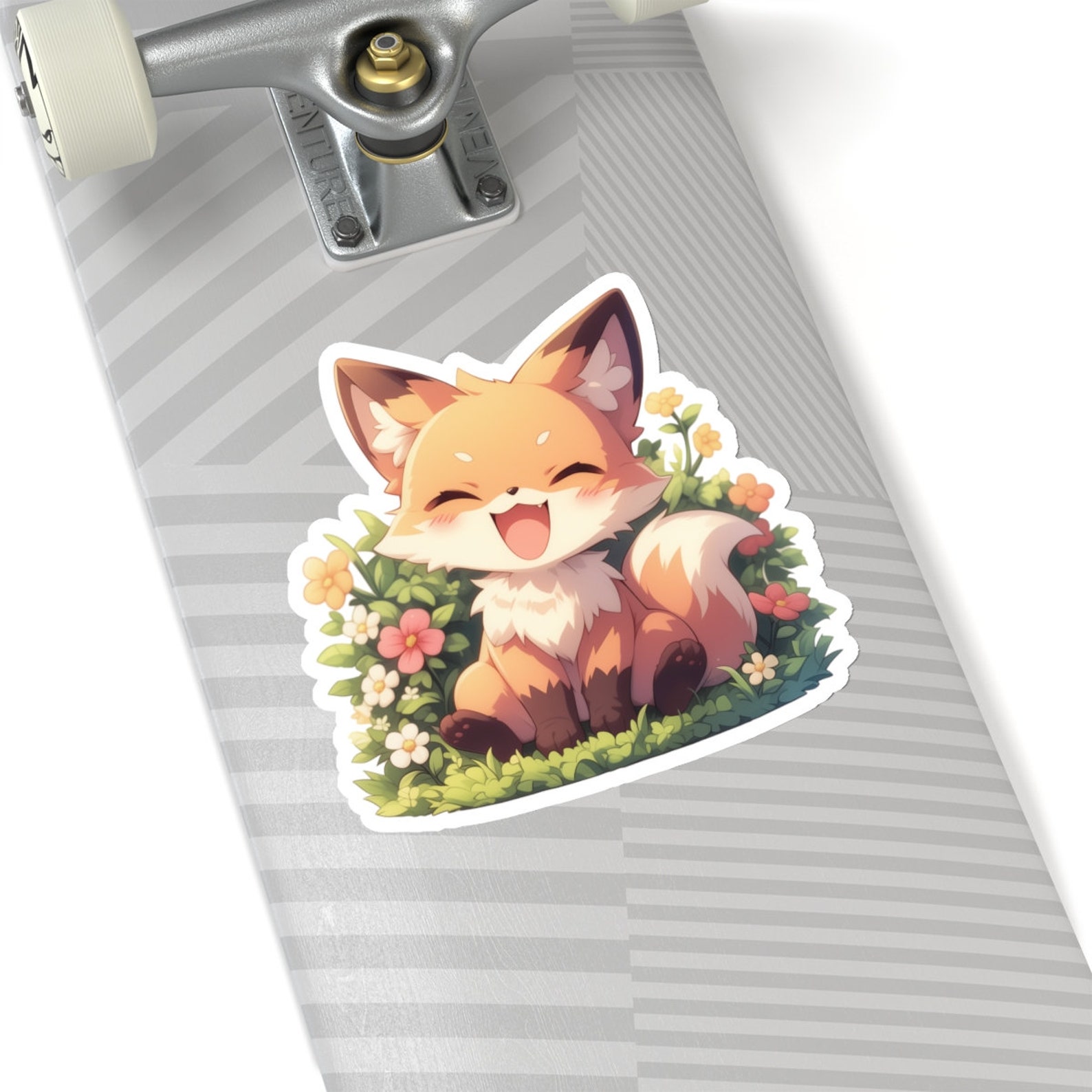 Fox Sticker Cute Fox Sticker Gift Happy Fox Sticker Laptop Decal Cute ...
