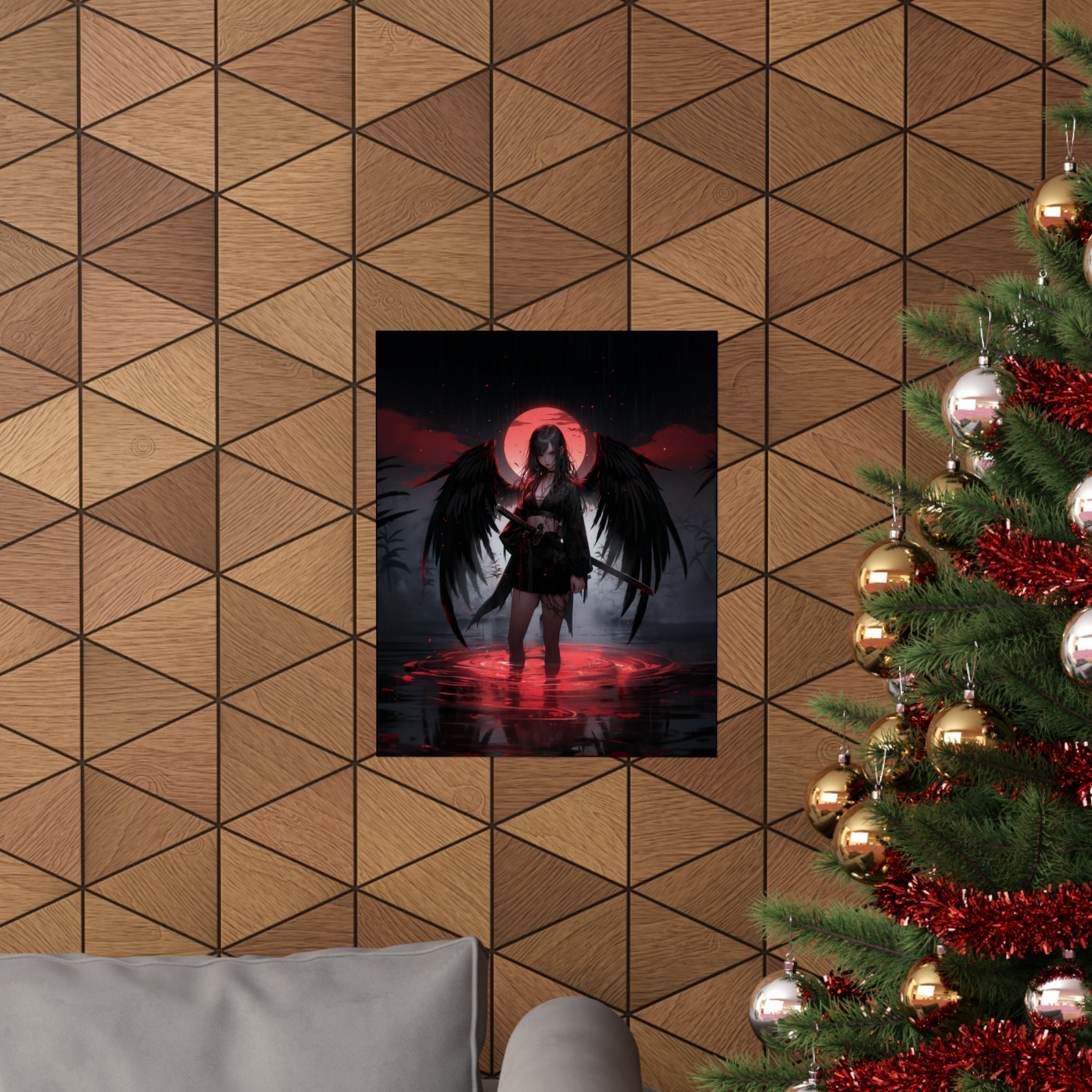 Anime Art Poster Anime Art Print Anime Waifu Poster Angel Art Print ...