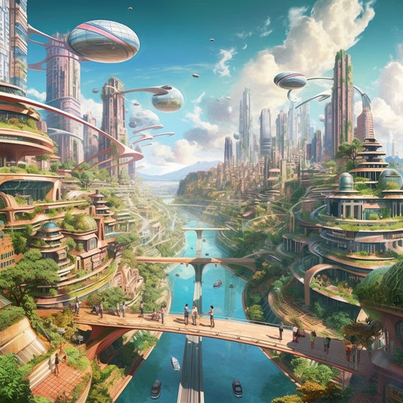 Futuristic City Drawing