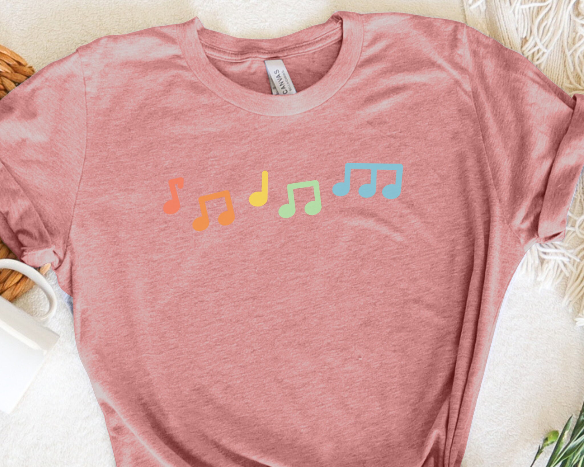 Colorful Music Notes Shirt Musical Note Shirt Music Lover - Etsy