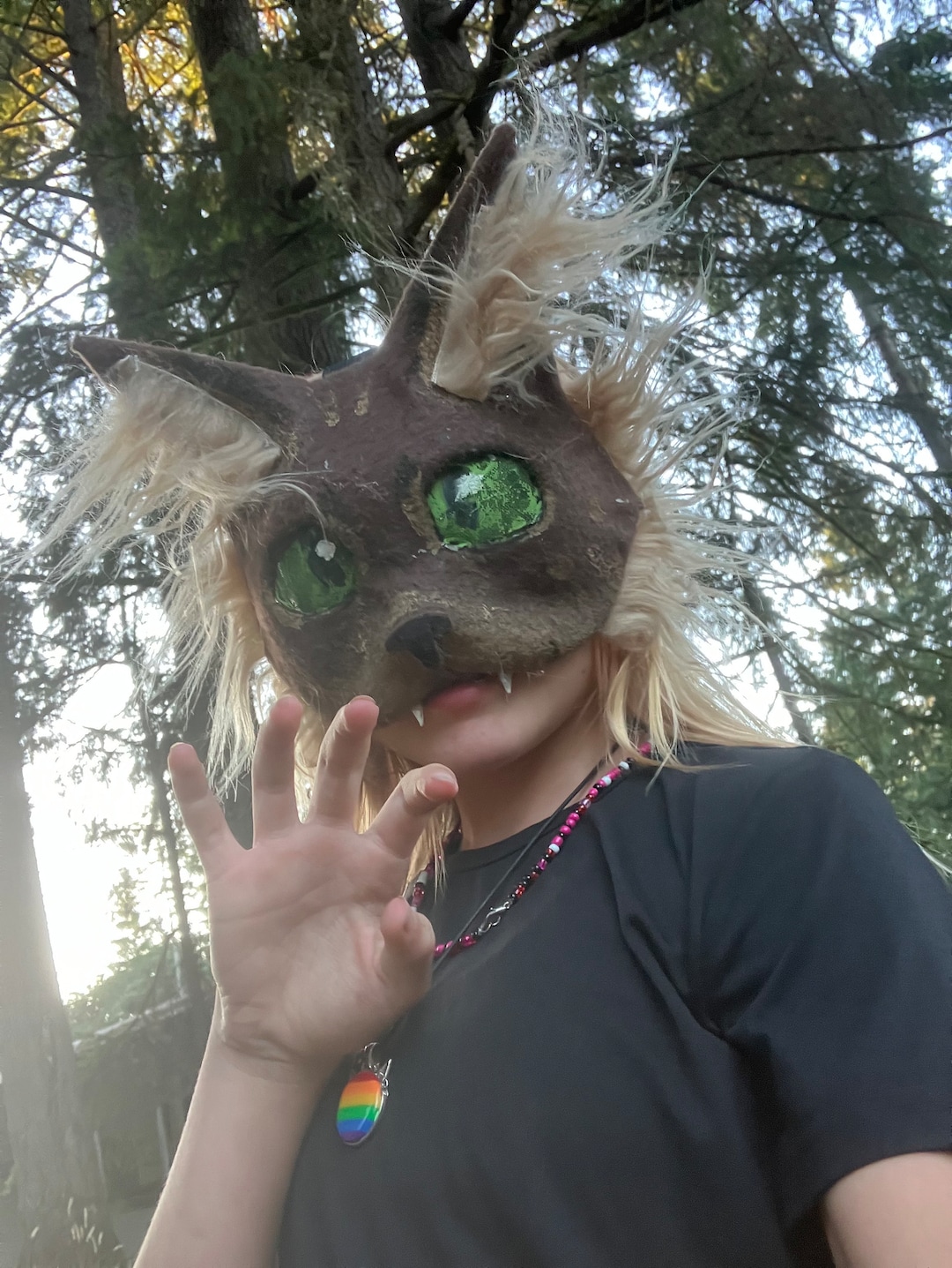 Brown Cat Mask - Etsy