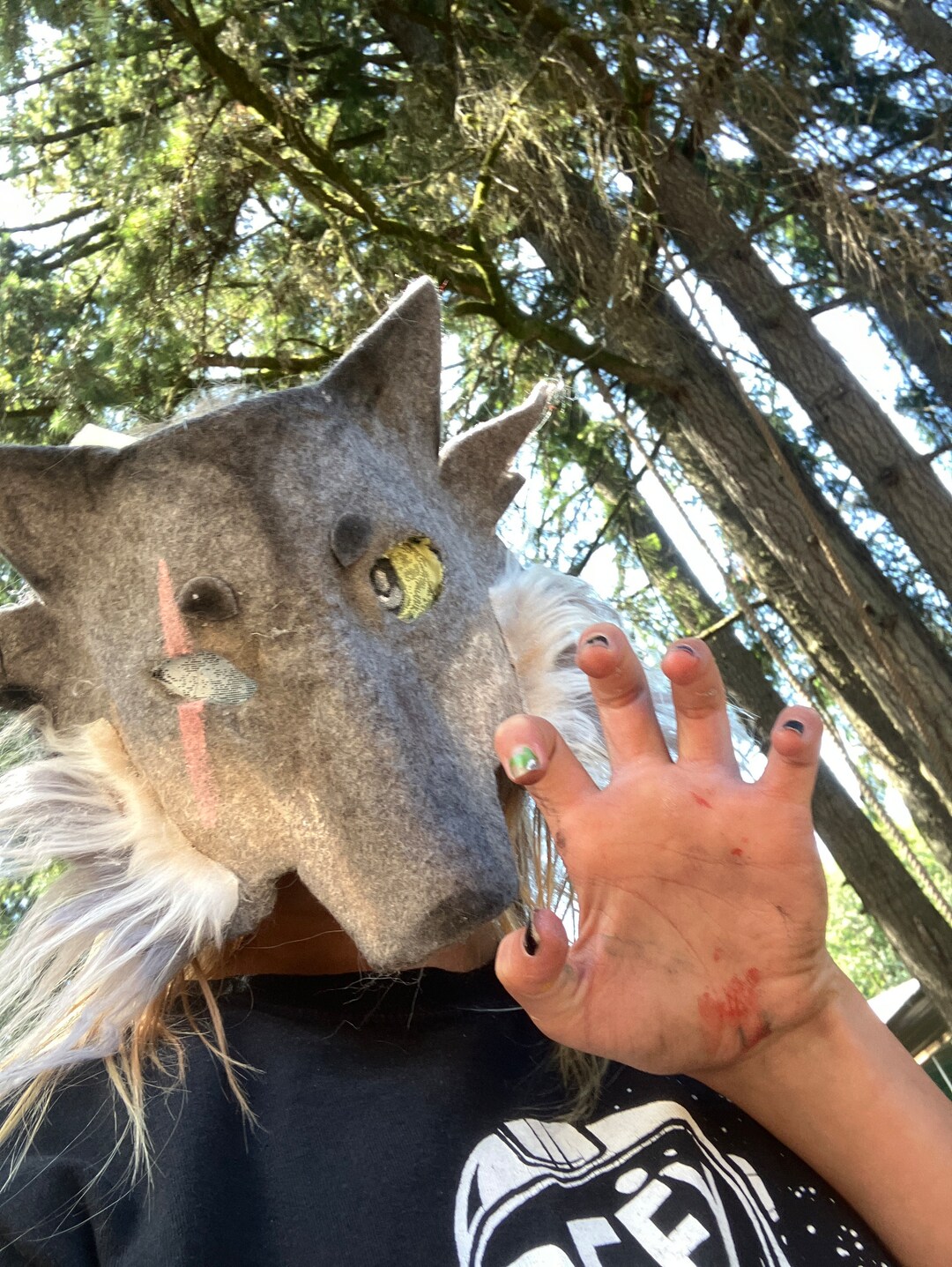 Water Proof Grey Wolf Mask - Etsy