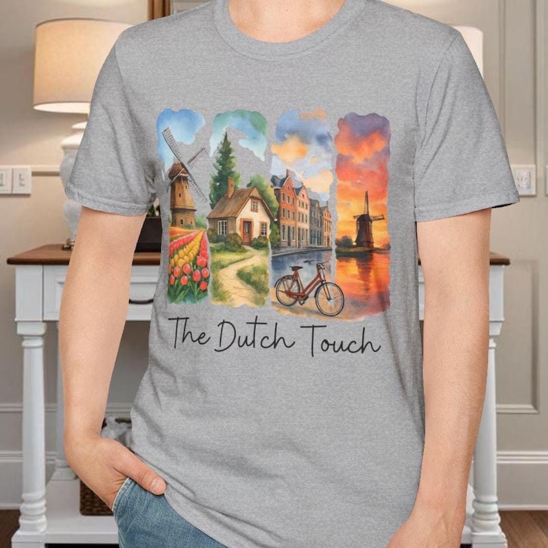 Dutch Watercolor Art T-shirt: the Dutch Touch, Amsterdam - Etsy