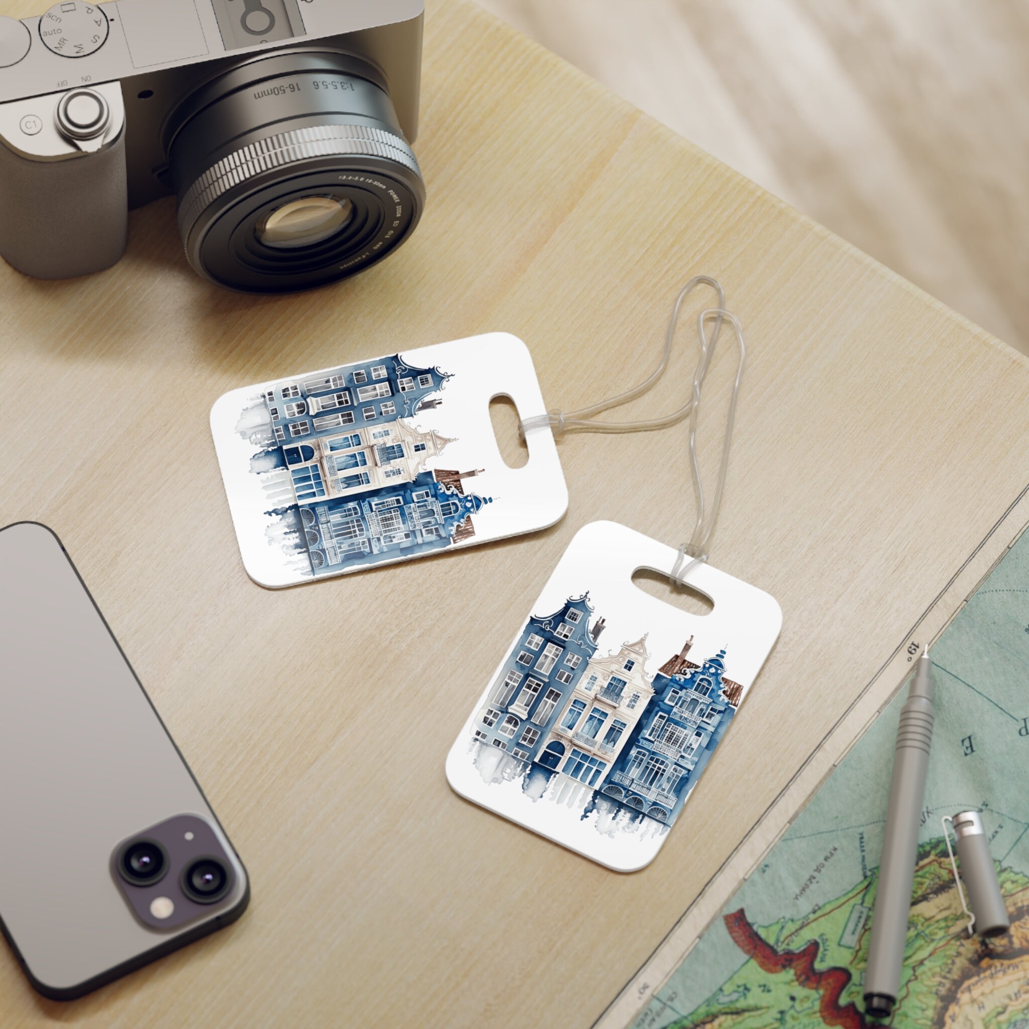 Amsterdam Canal House Luggage Tags, Delft Blue Bag Tag, Dutch Houses ...