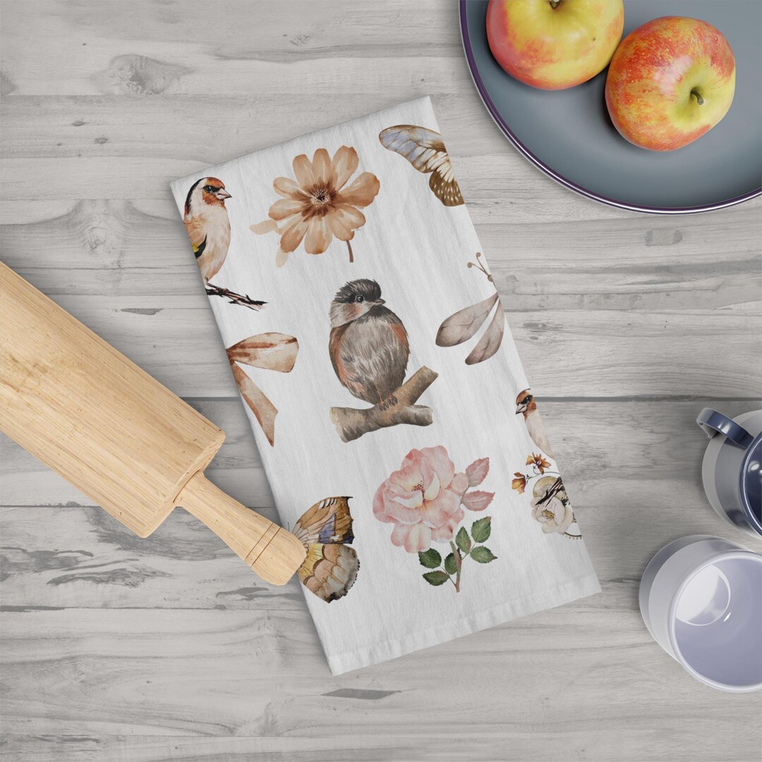 Nature Inspired Tea Towel, Beautiful Cottage Core Kitchen Towel ...