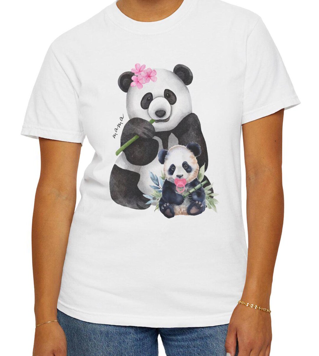 Mama Panda Sweatshirt, Mothers Day Gift, Mama With Baby Girl Crewneck ...