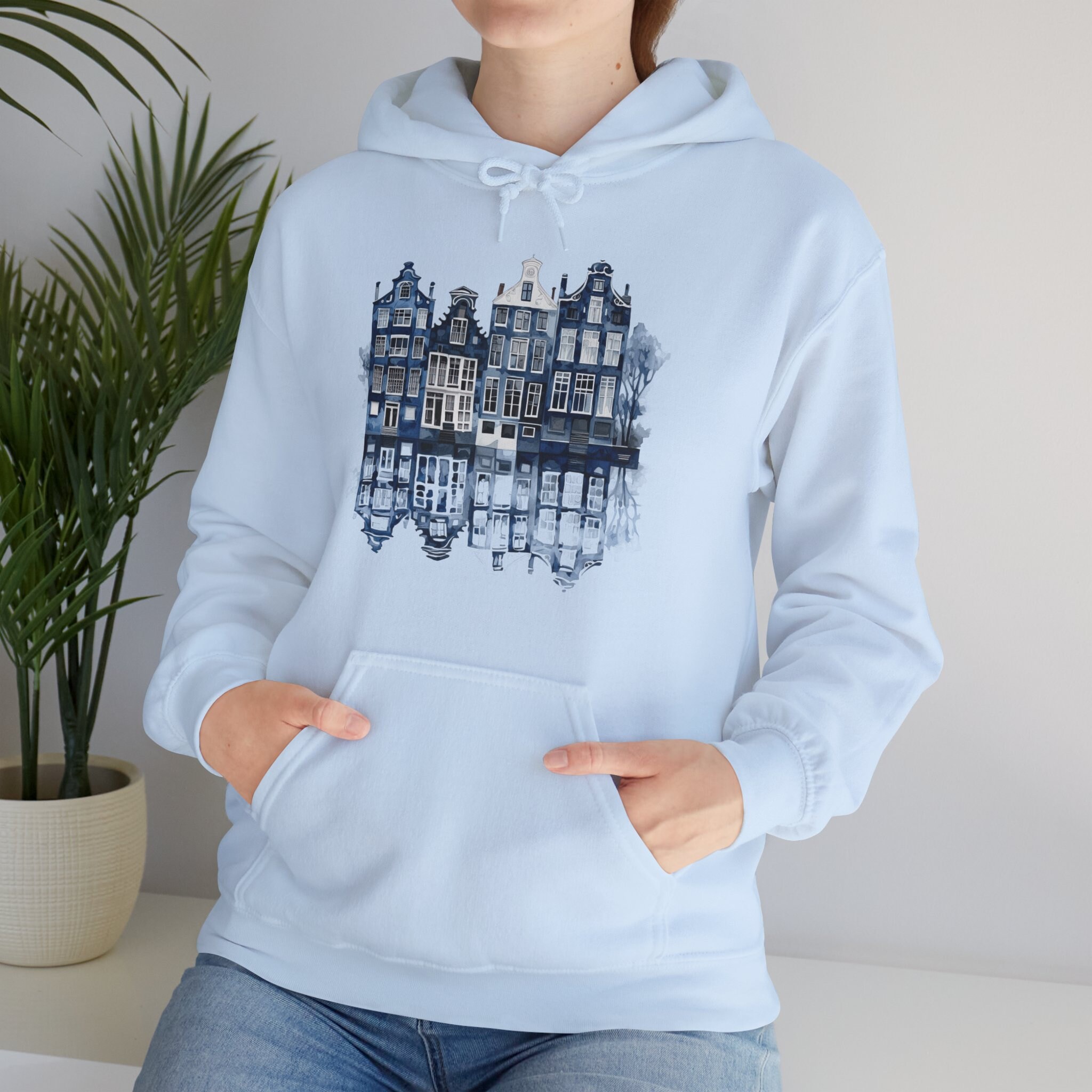 Amsterdam Holland Dutch Canal Houses Unisex Heavy Blend™ Hooded ...