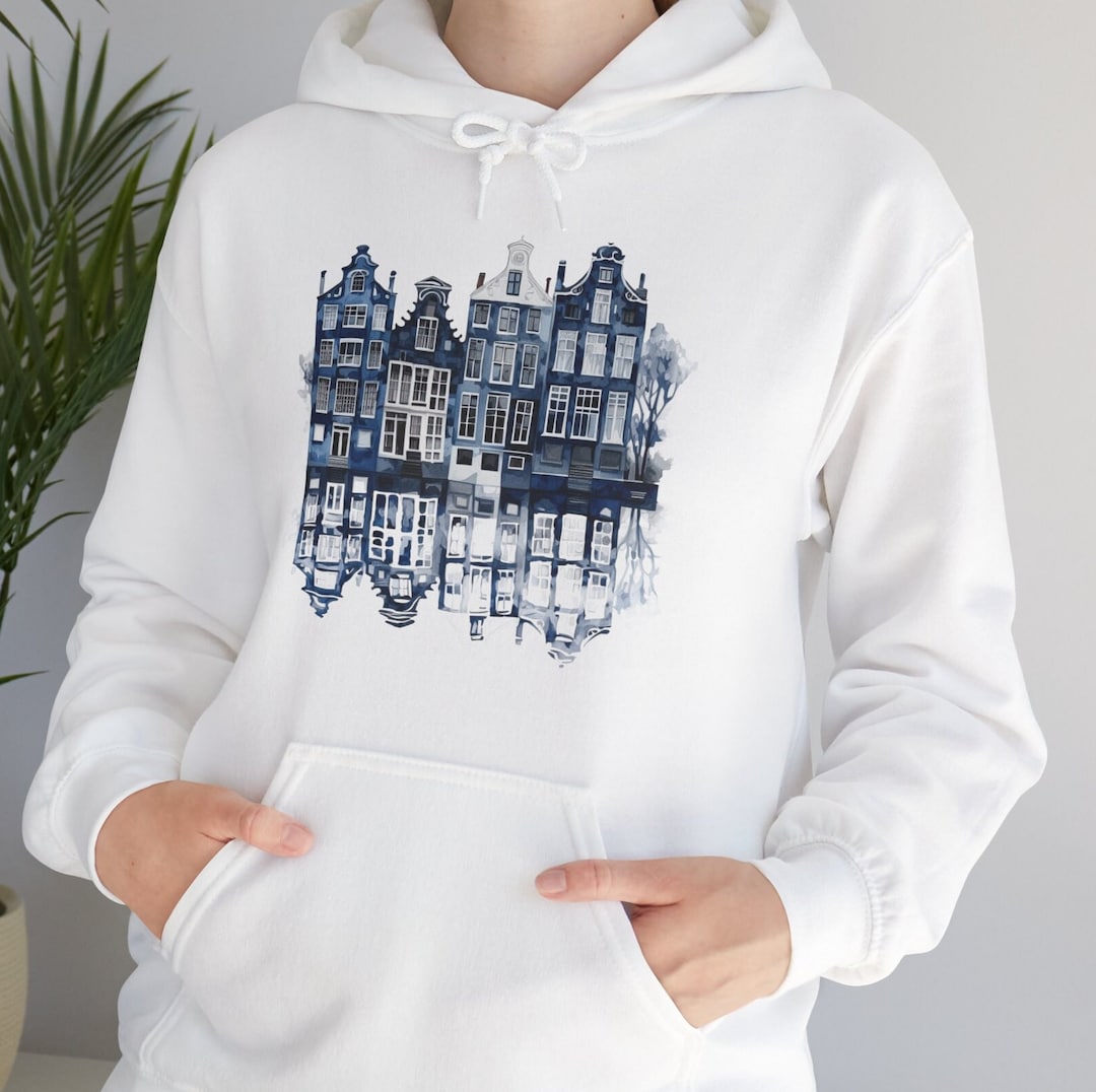 Amsterdam Holland Dutch Canal Houses Unisex Heavy Blend™ Hooded ...