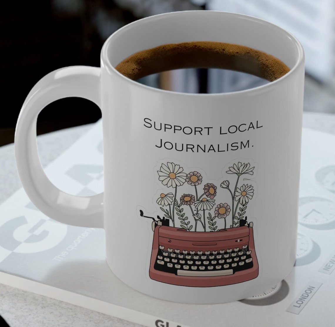 Support Local Journalism Ceramic Jumbo Mug, 20oz, Coffee Mug for ...