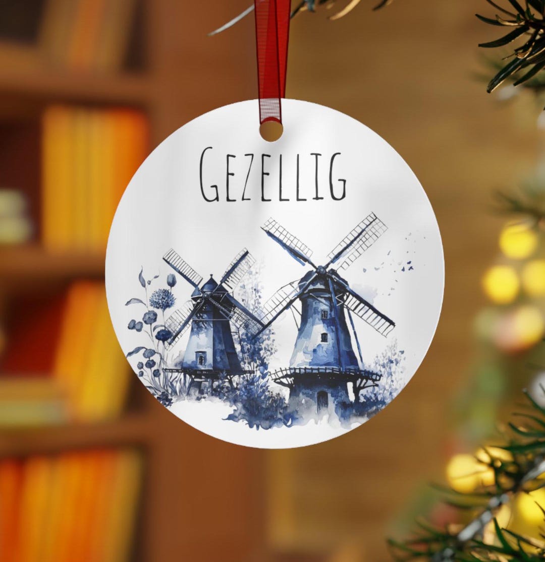 Metal Ornaments, Dutch Windmills Christmas Ornament, Gezellig Coziness ...