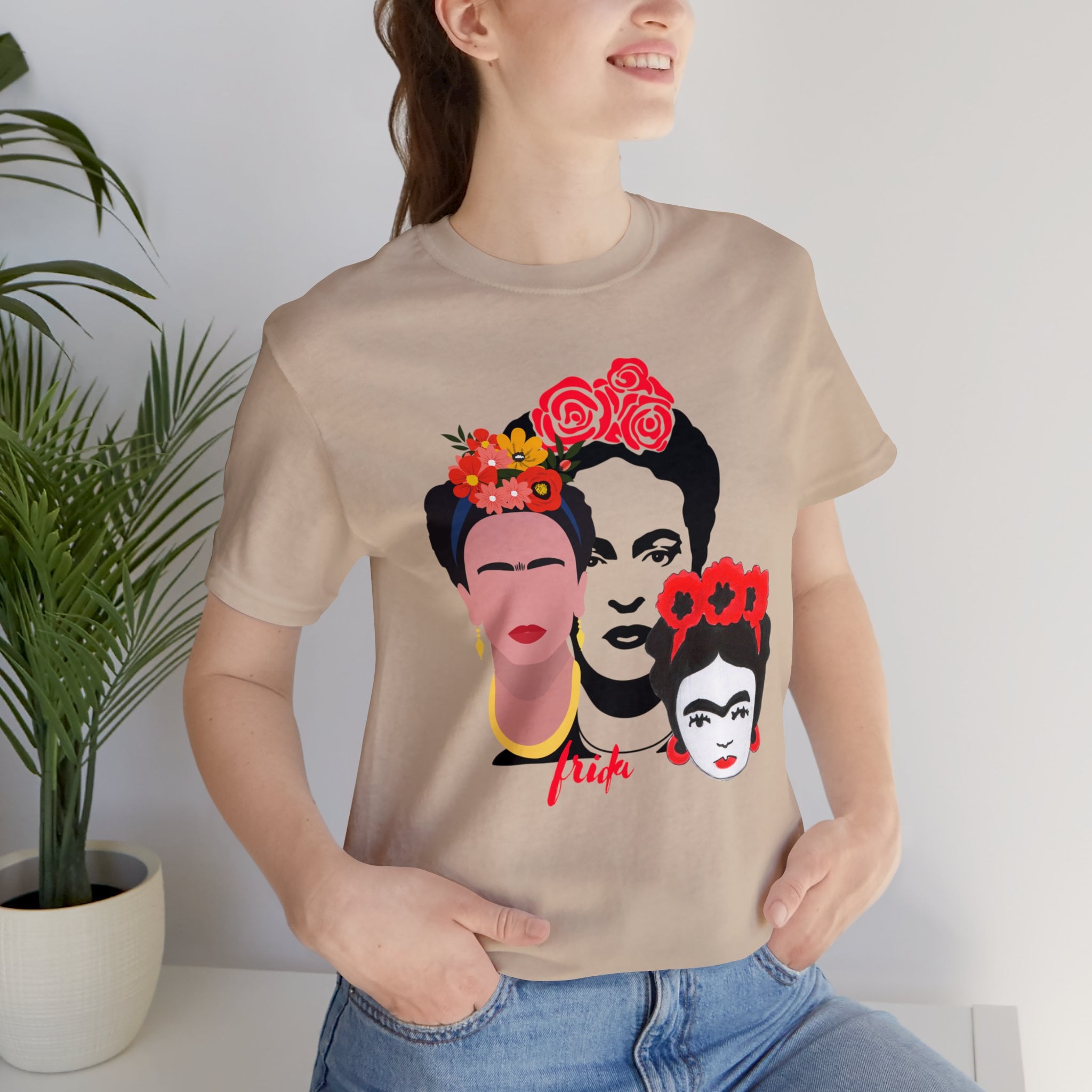 Frida Kahlo Unisex Jersey Short Sleeve Tee, Colorful Frida Shirt ...