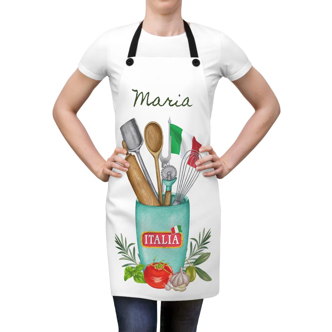 Italian Kitchen Apron | Personalized Name Cooking Apron, Italia Cooking ...