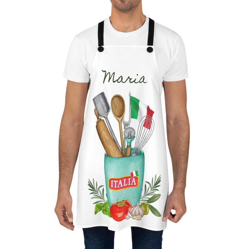 Italian Kitchen Apron | Personalized Name Cooking Apron, Italia Cooking ...