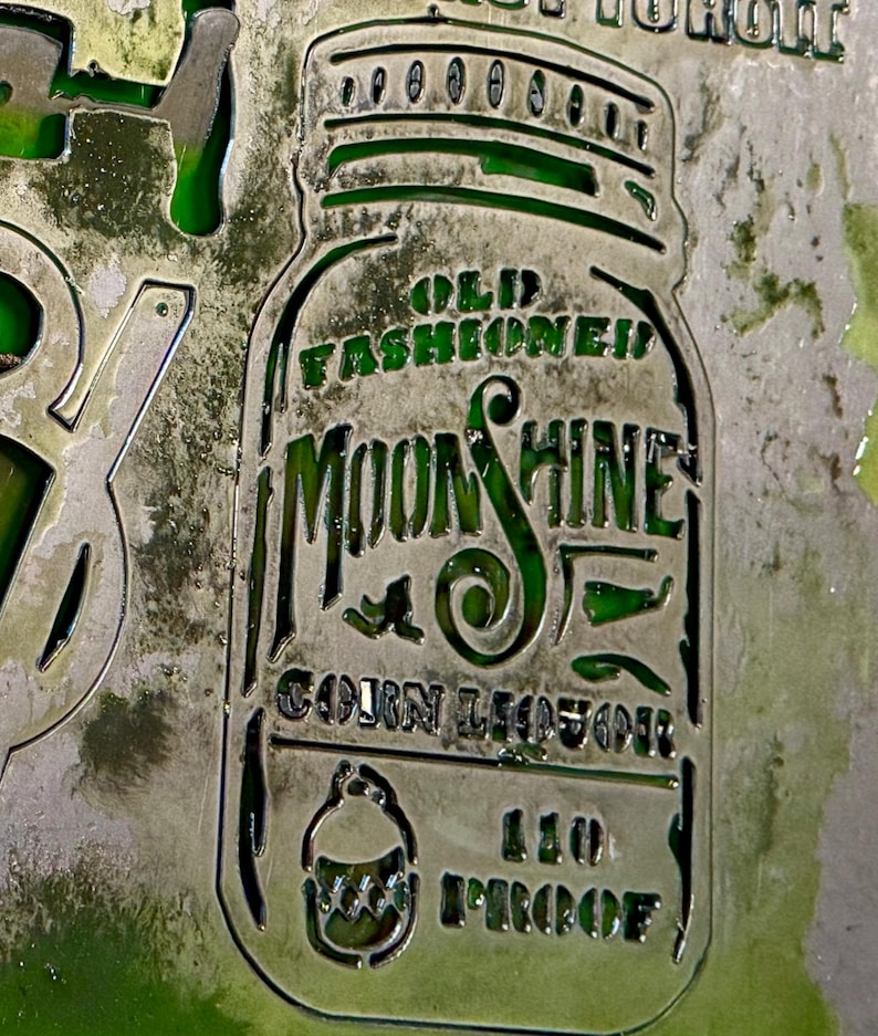 Moone Shine Sign... 14x12 Metal Black - Etsy