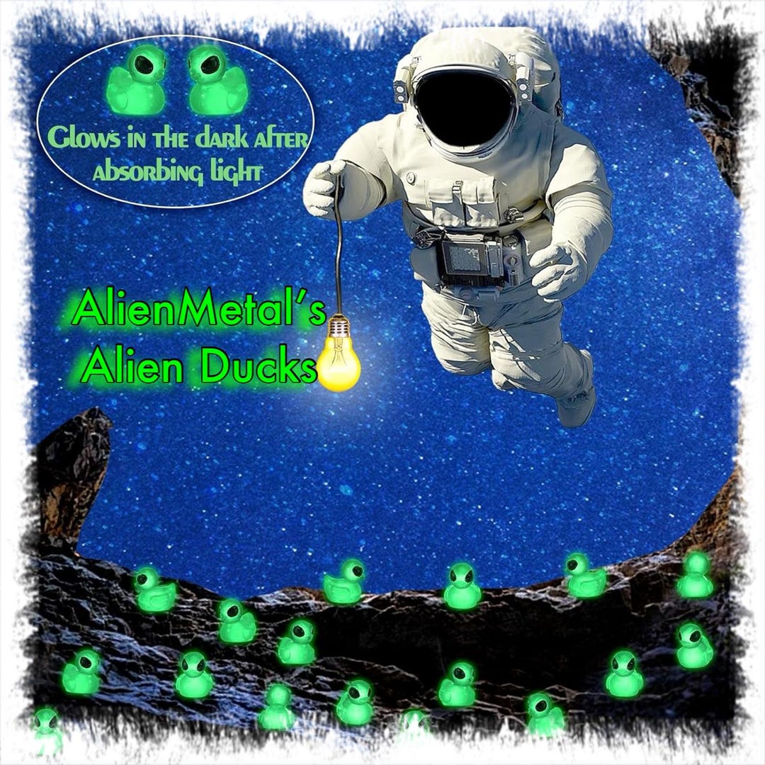 Alien Mini Ducks, UFO Collectible Toys, 5 Colors, Glows in the Dark, - Etsy