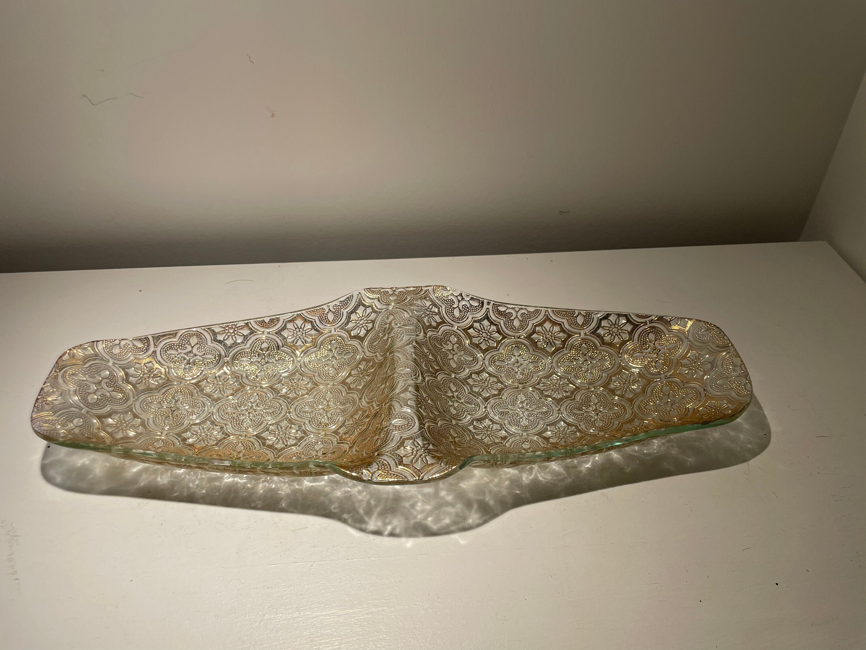 George Briard Mid Century Modern Iberian Pattern Bent Glass, Set of 2 ...