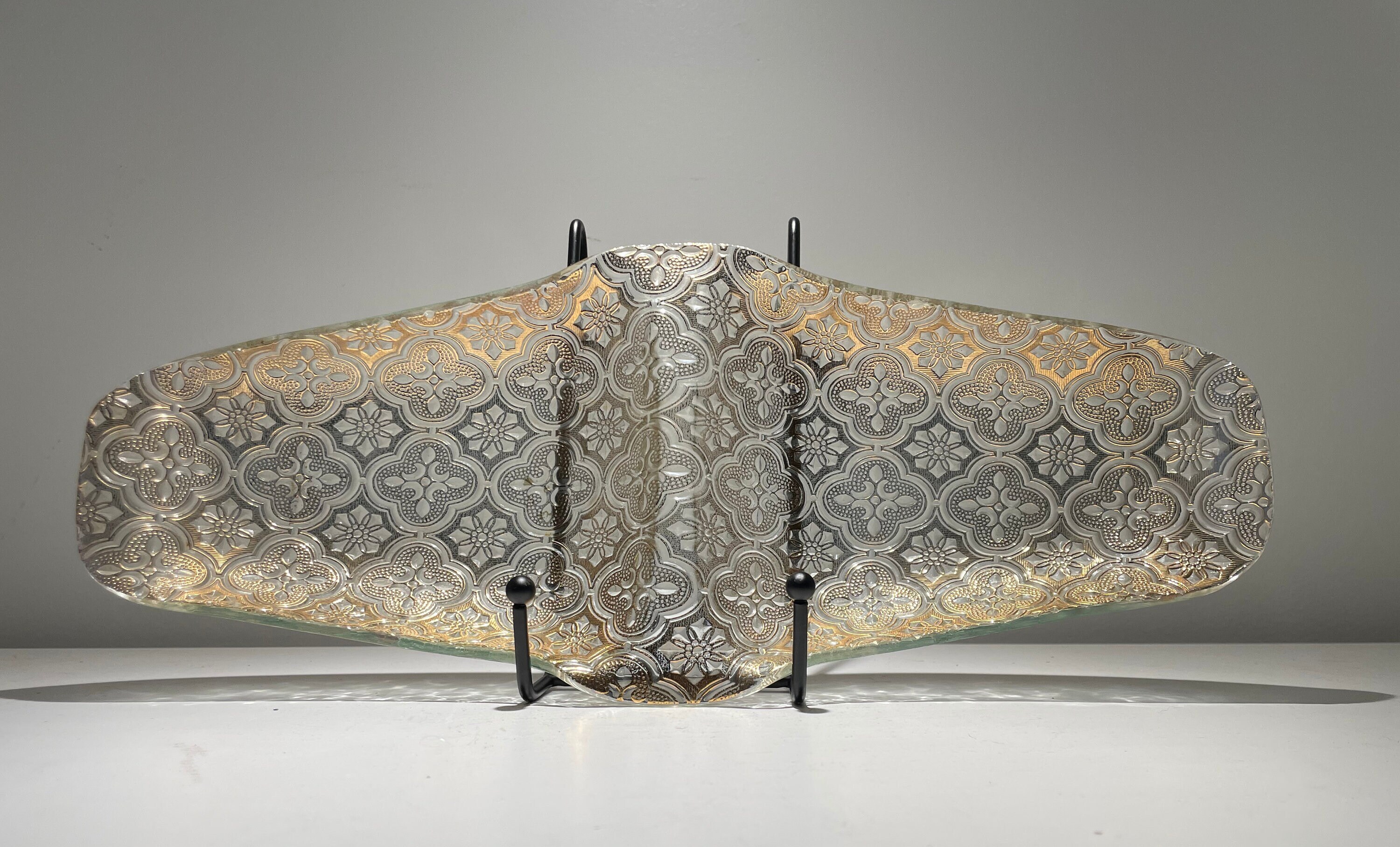 George Briard Mid Century Modern Iberian Pattern Bent Glass, Set of 2 ...