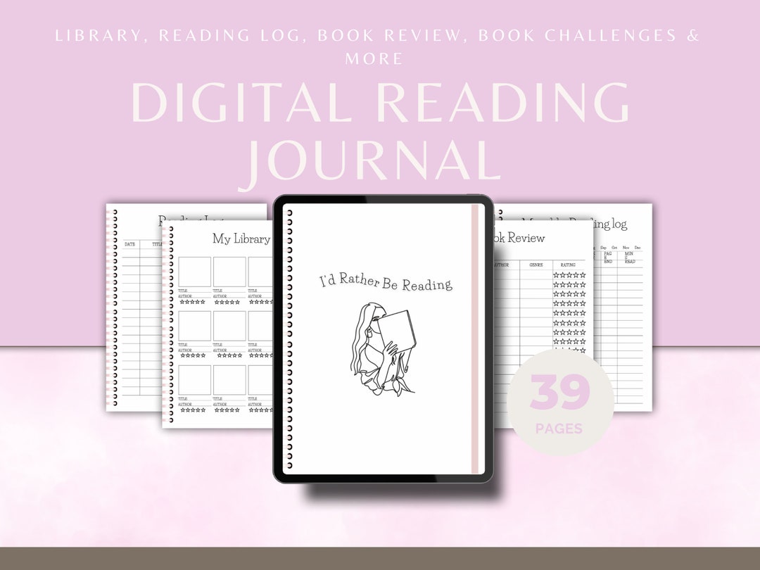 Digital Reading Journal, Digital Book Journal, Journal for Goodnotes ...
