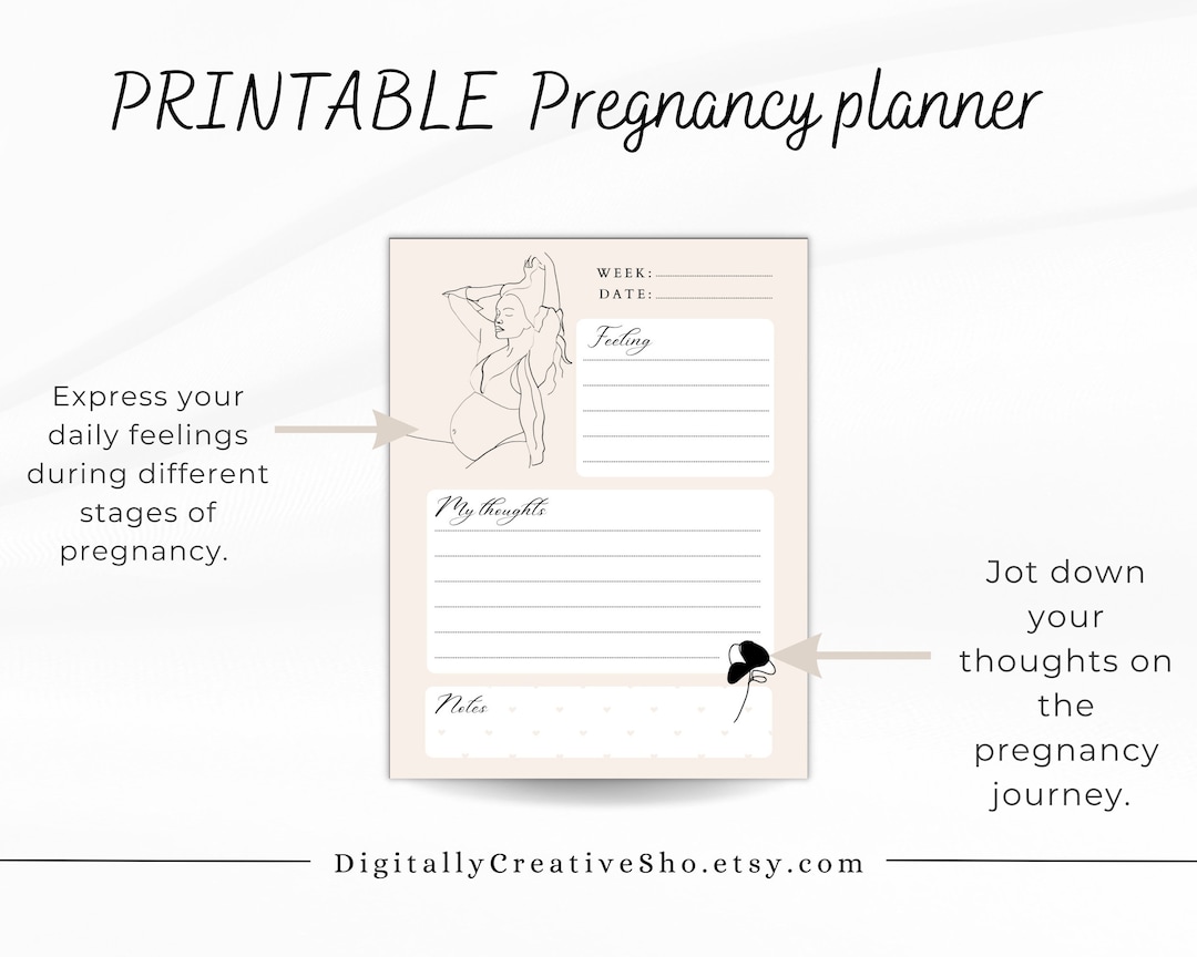 Digital Pregnancy Planner, Printable Pregnancy Planner, New Mom, Mom to ...