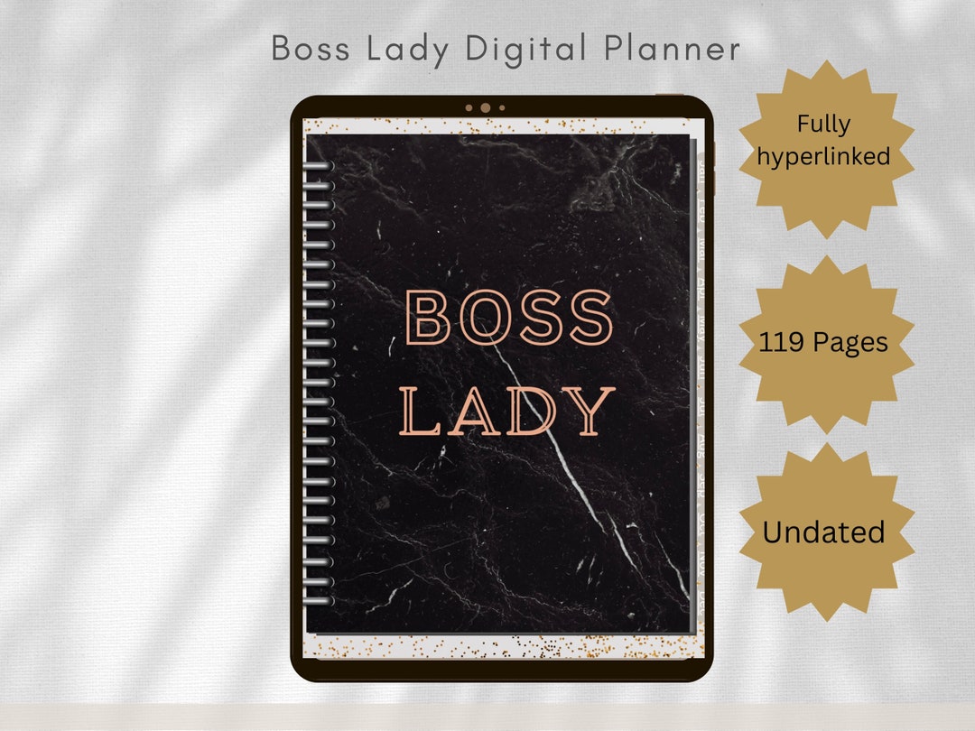 Boss Lady Digital Planner, Daily Planner, Weekly Planner, Undated ...