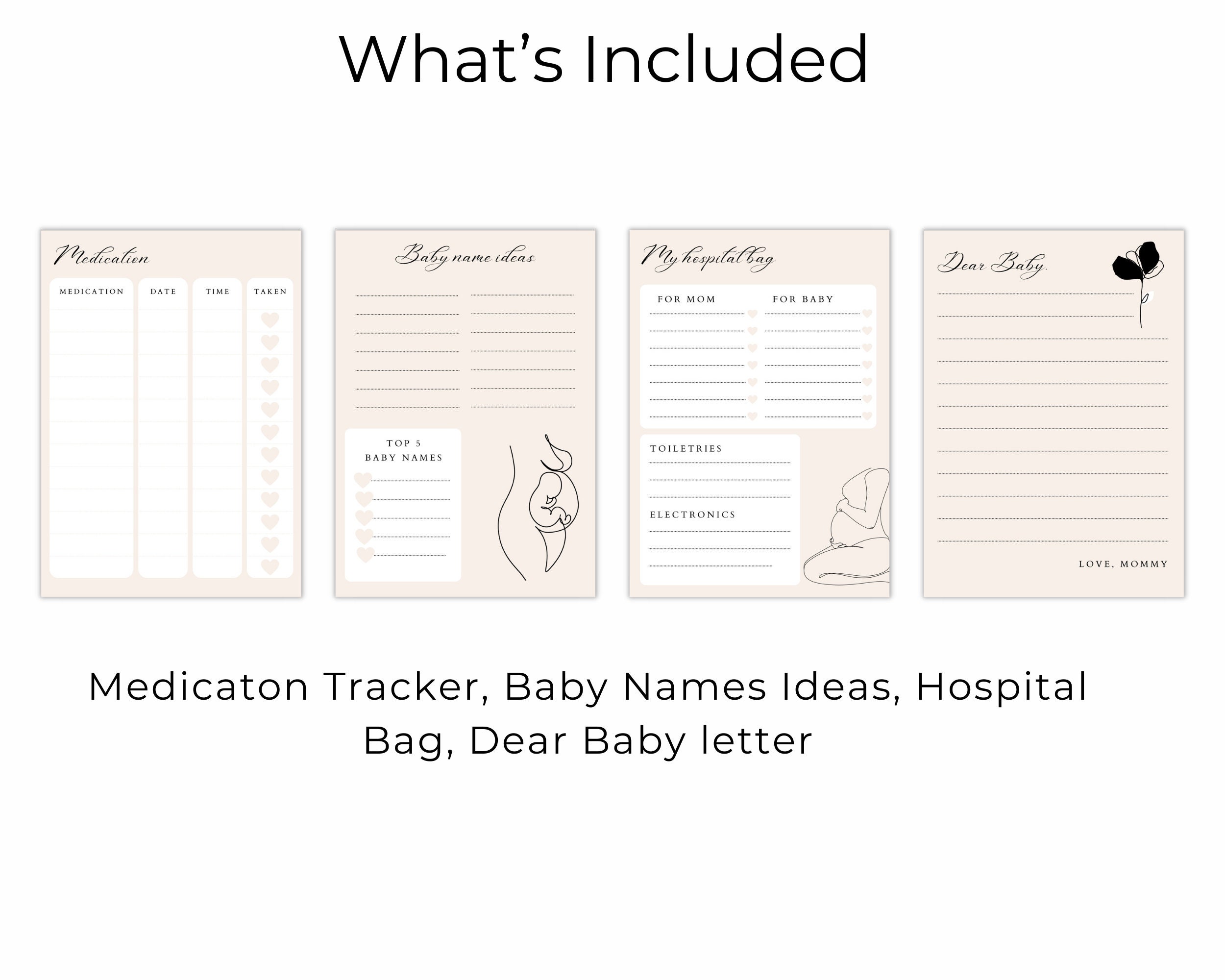 Digital Pregnancy Planner, Printable Pregnancy Planner, New Mom, Mom to ...