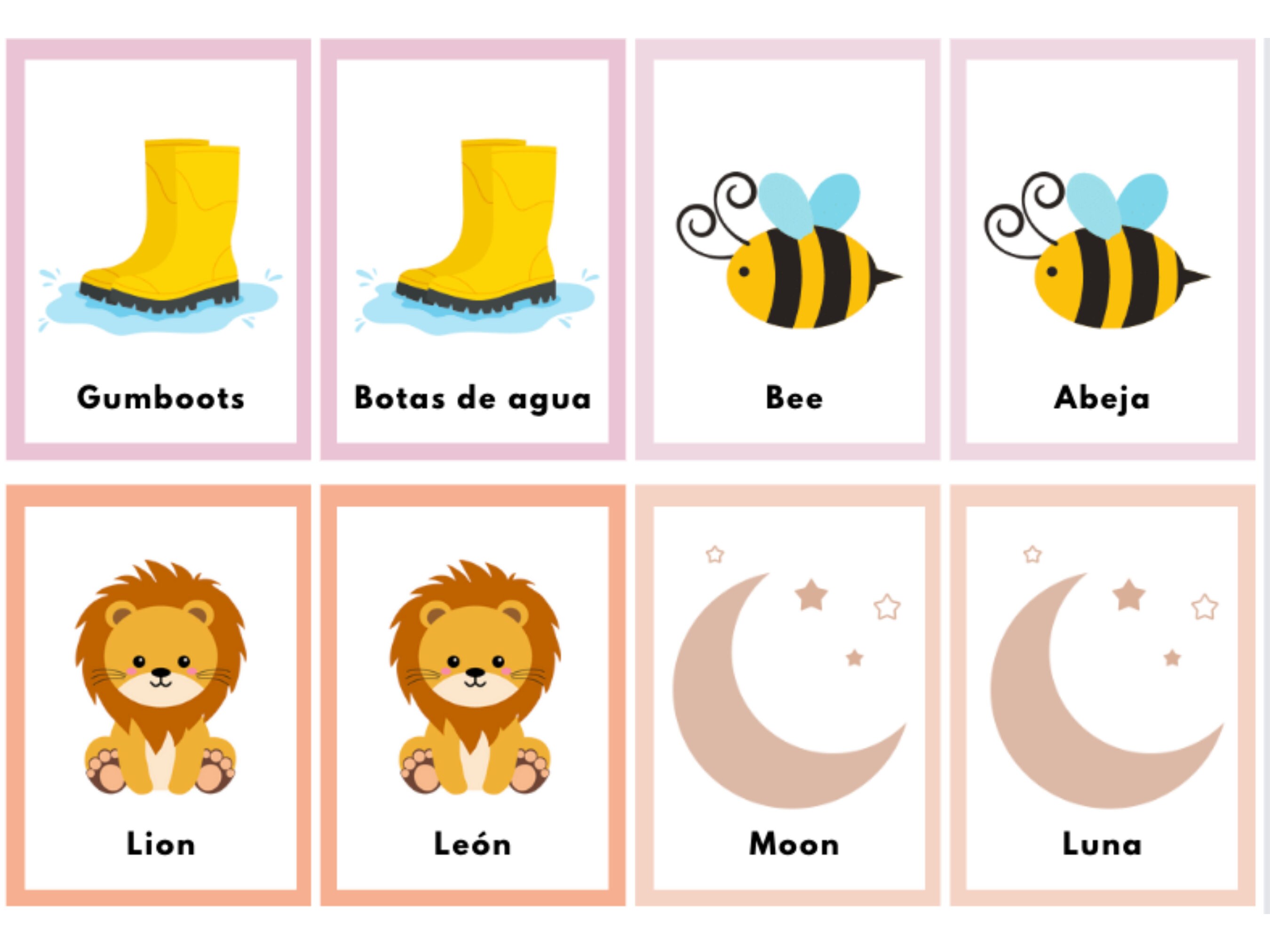 Spanish/english Memory Game | Toddler Learning | Educational Games ...