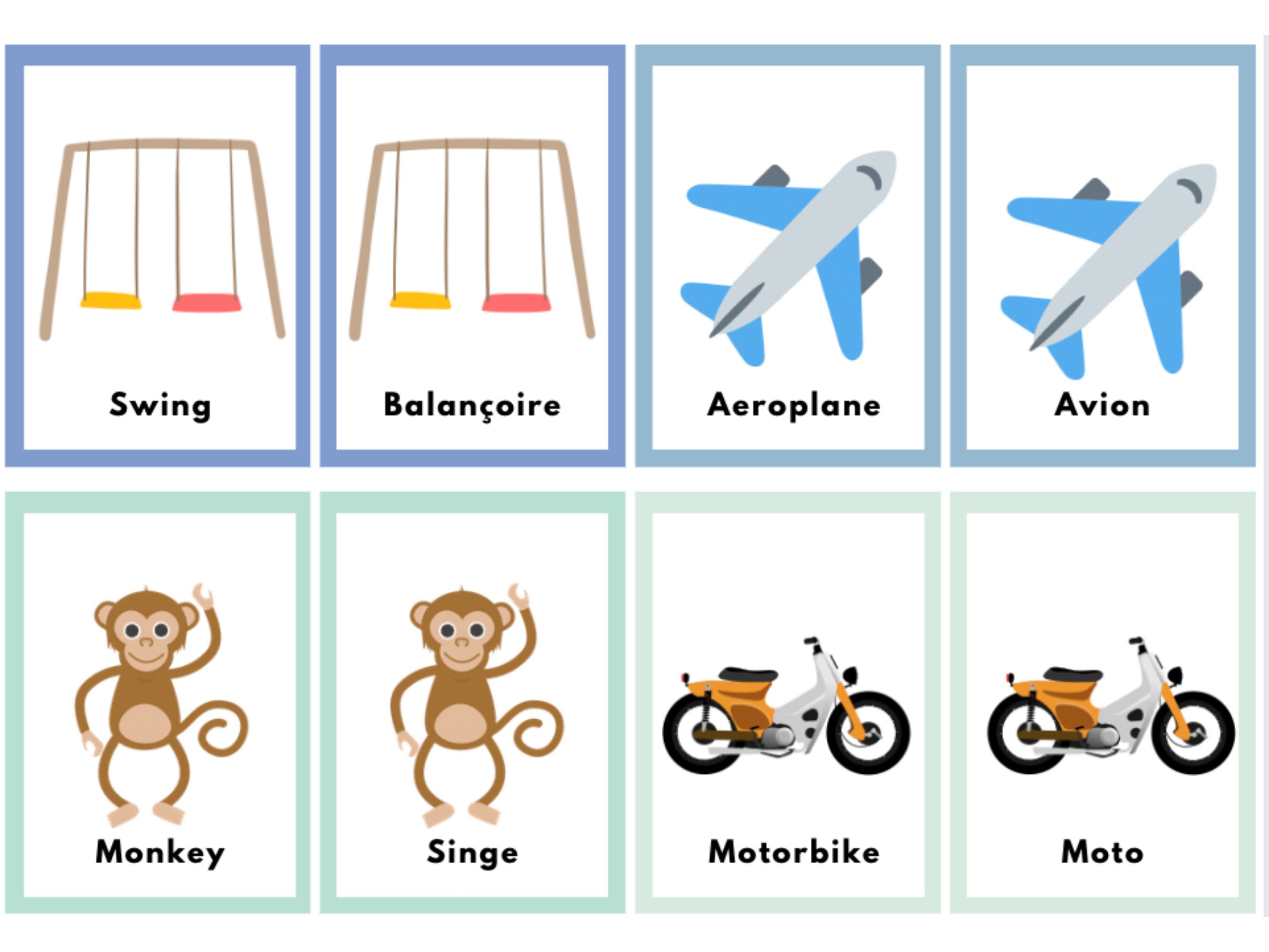 French/english Memory Game | Toddler Learning | Educational Games ...