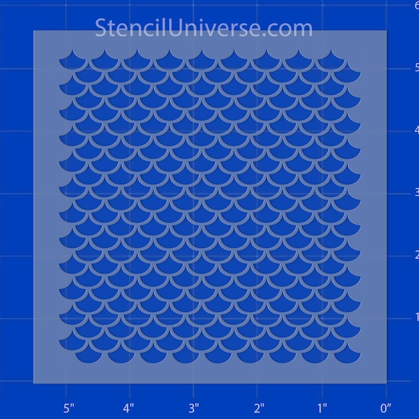 Fish Scale Stencil - Etsy