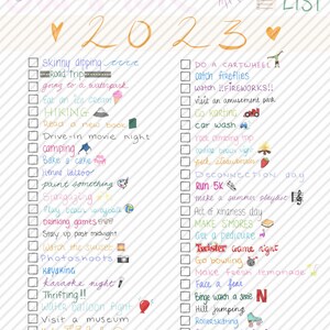 2023 Summer Bucket List - Etsy