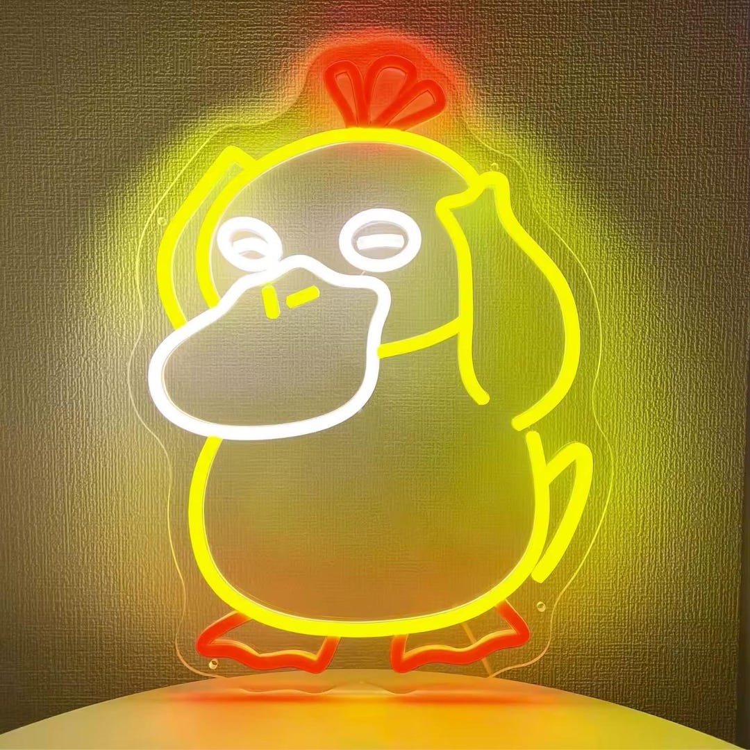 Anime Pokemon LED Neon Sign Psyduck USB Power Dimmable Light Home Decor ...