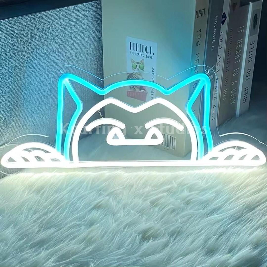 Anime Pokemon LED Neon Sign Snorlax USB Power Dimmable Light Home Decor ...