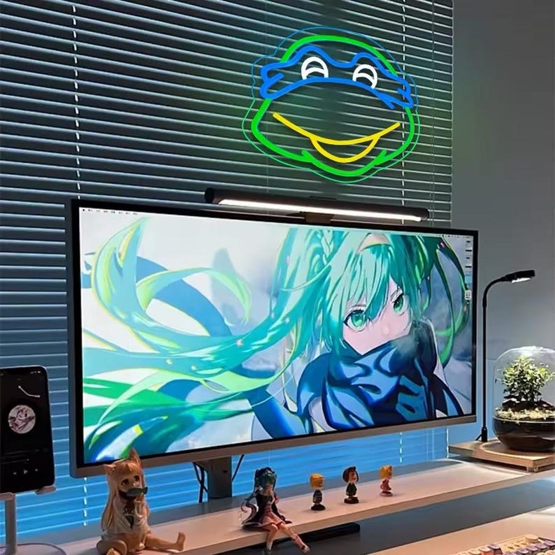 Cartoon TMNT Leonardo LED Neon Sign USB Power Dimmable Light Home Decor ...